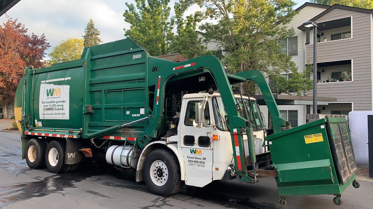 Waste Management 1999 Volvo WXLL Wittke Front Loader Garbage Truck ...