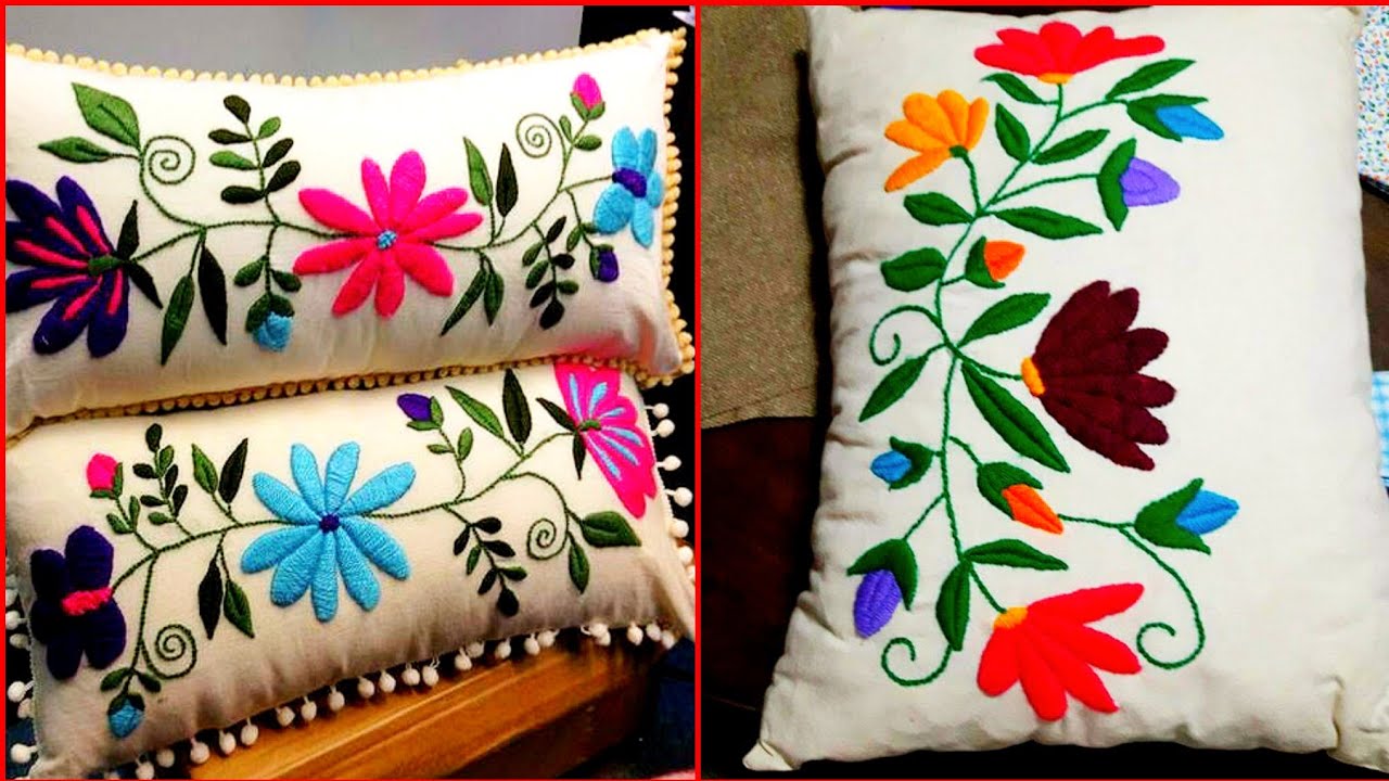 Top Class Hand Embroidery Pillow Covers Designs/Embroidery Patterns For ...