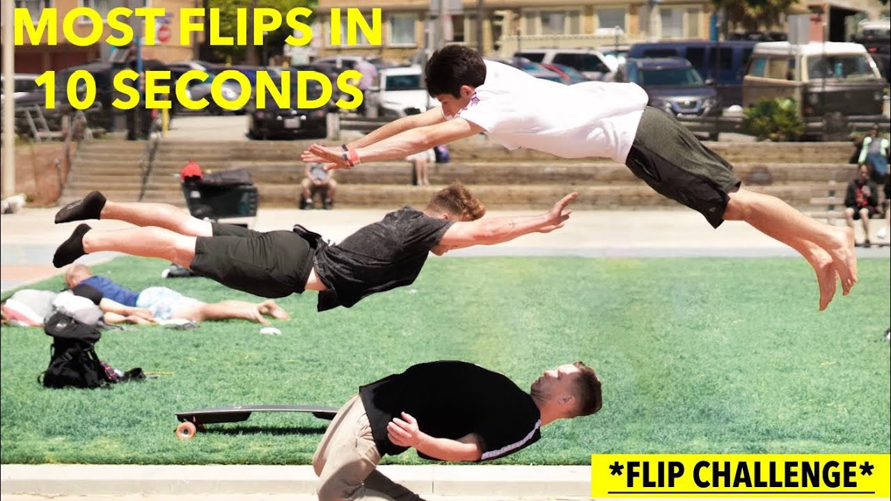 MOST FLIPS IN 10 SECONDS *CHALLENGE* - YouTube
