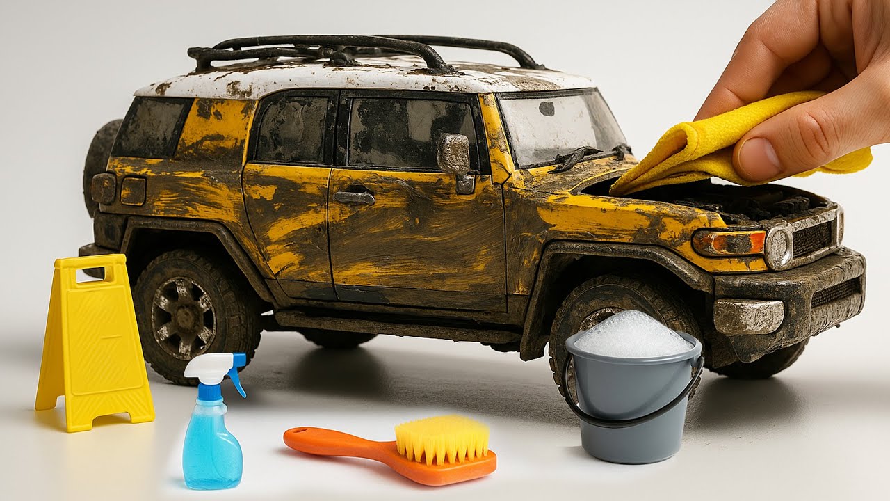 Super Realistic Cleaning of a 1:24 Toyota FJ Cruiser After an Extreme ...