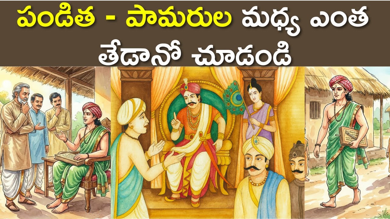 పండిత - పామరుల మధ్య ఎంత తేడానో చూడండి || సంజ్ఞల పండితుడి కథ - YouTube