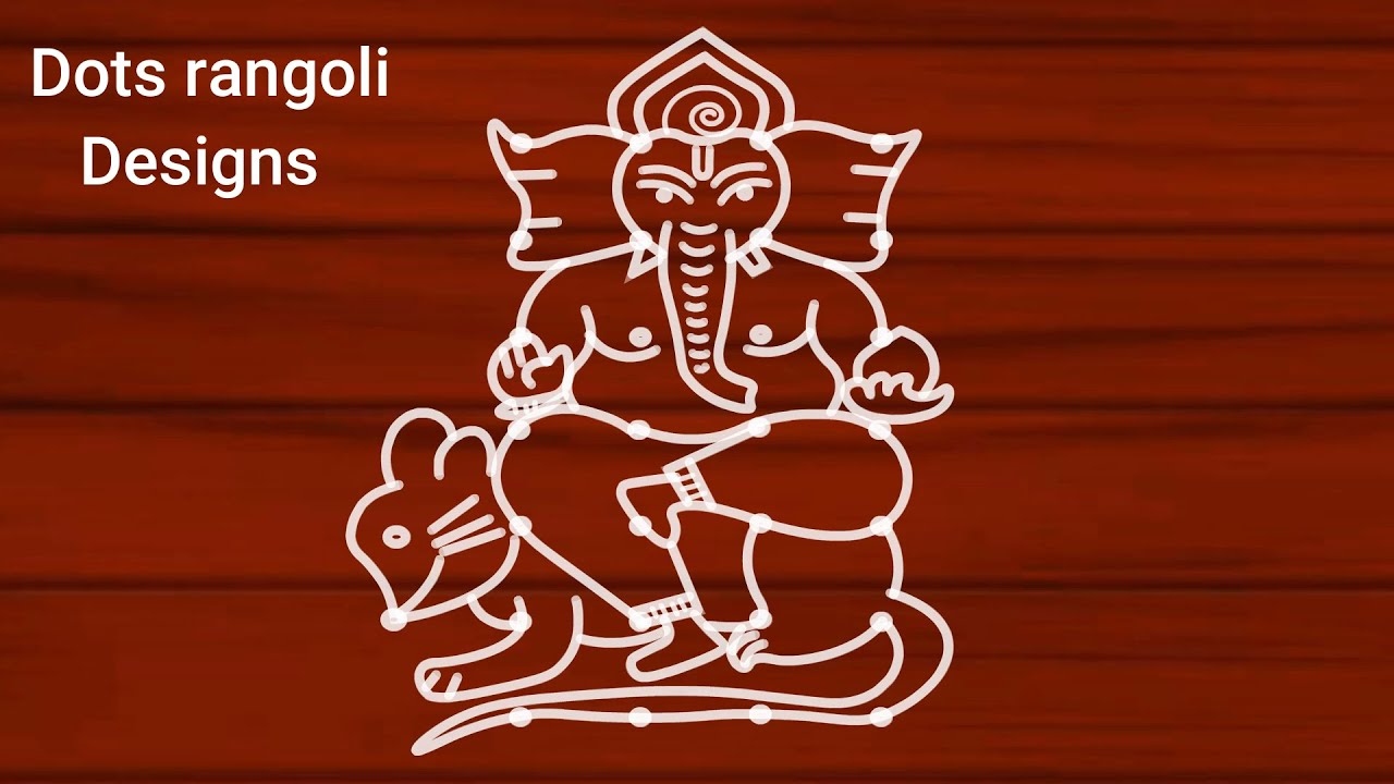 How to draw a Lord Ganesh with mushak form 4x7 dots easy step by step ...