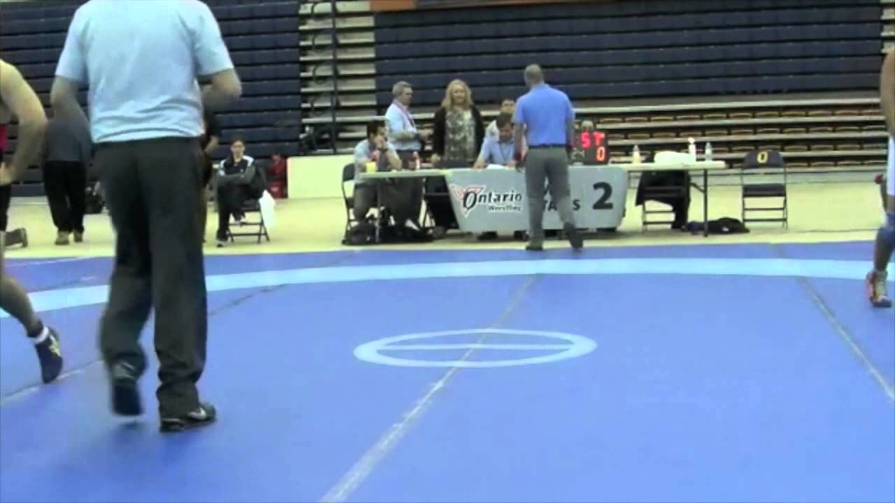 2014 Ontario Junior Championships: 96 kg Kyle Bonk vs. Pawanpreet ...