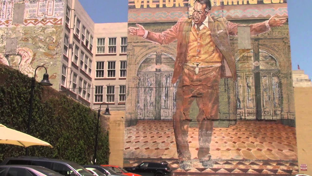 Mural Of Anthony Quinn In Downtown Los Angeles - YouTube