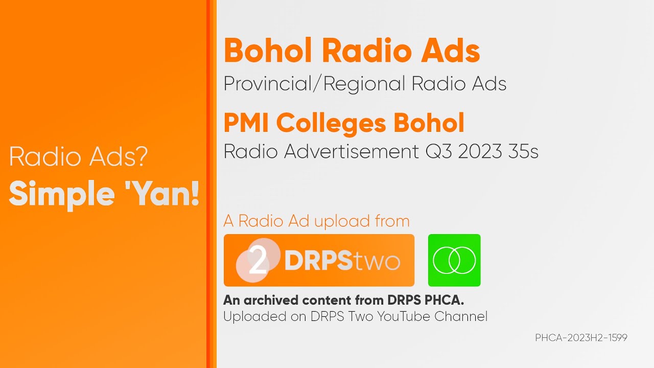 PMI Colleges Bohol Radio Ad Q3 2023 35s (Bohol) - YouTube