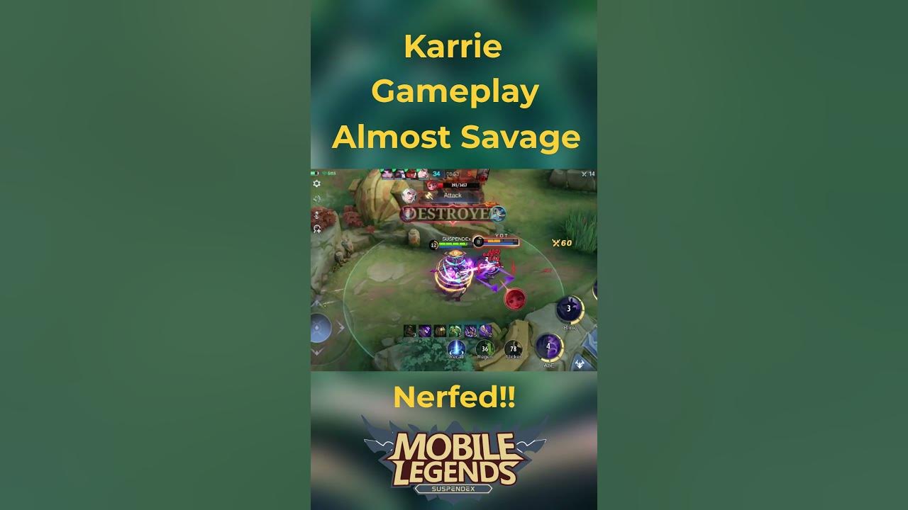 Karrie almost savage (maniac) top global 1 best build tersakit gameplay 2023 #mlbb # ...