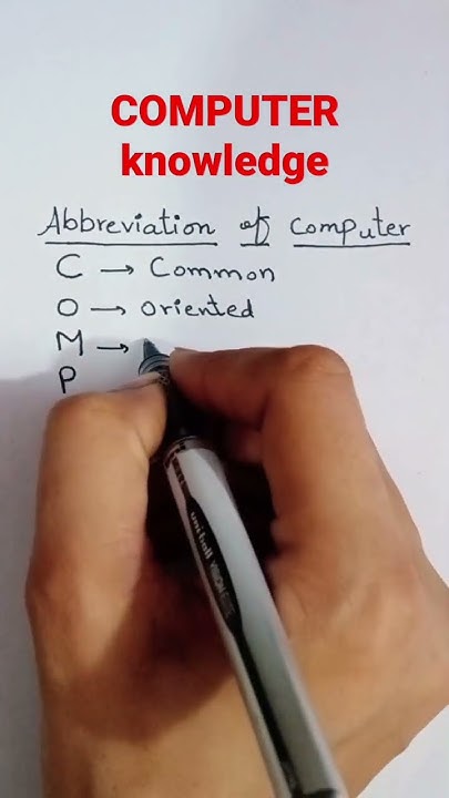 #computer | #abbreviation | #computerscience | #abbreviation of computer - YouTube