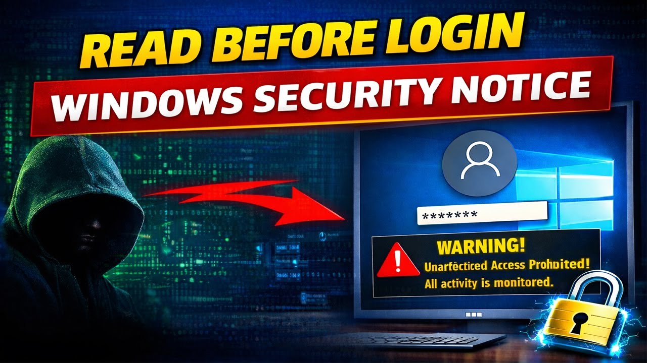 How to Display a Legal Notice or Security Warning on Windows Login ...