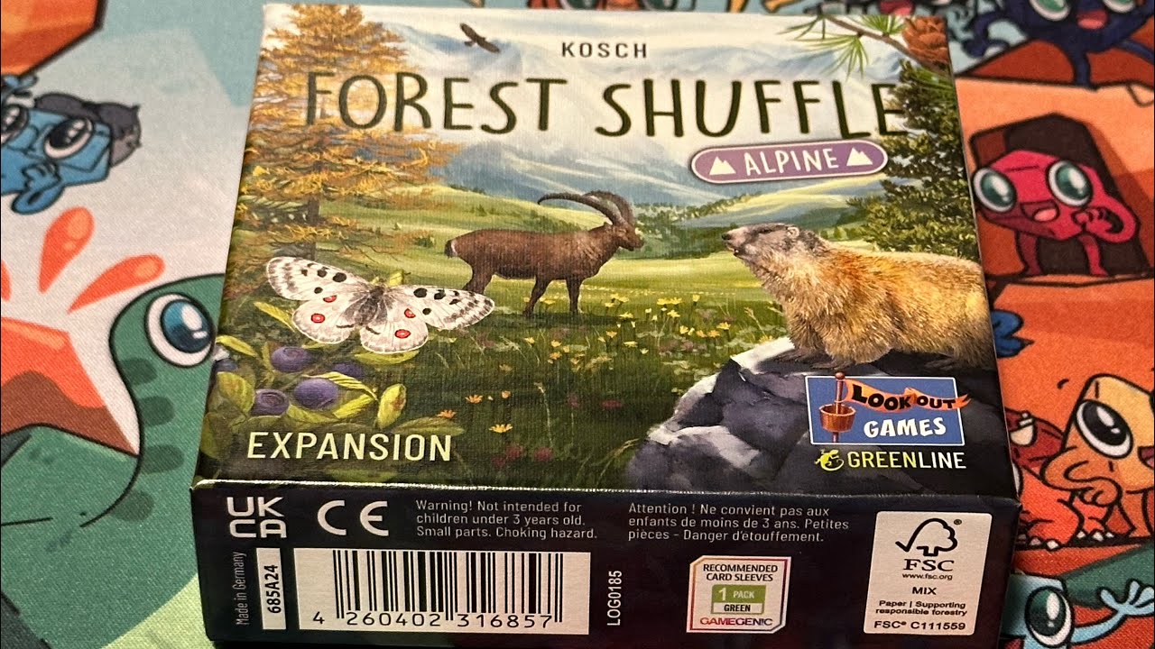 Forest shuffle alpine expansion unboxing - YouTube