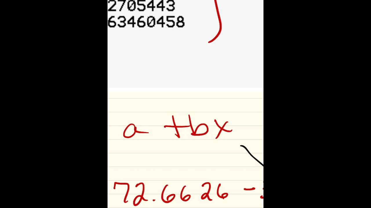 Linear regression I- (slope, y-intercept, r, and r-squared) - YouTube