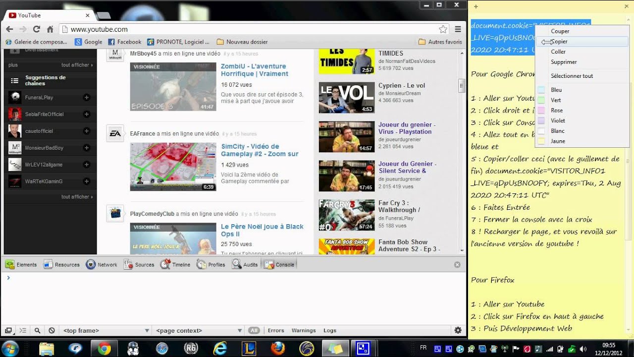 comment remettre l'ancienne version de youtube - YouTube