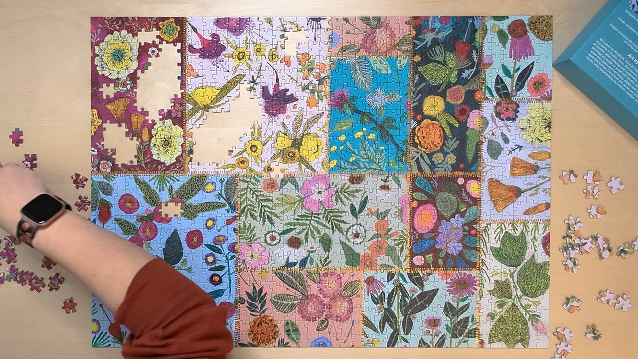 Wildflower Patchwork | 1000 Piece GreenBox Art Jigsaw Timelapse | Oddly ...