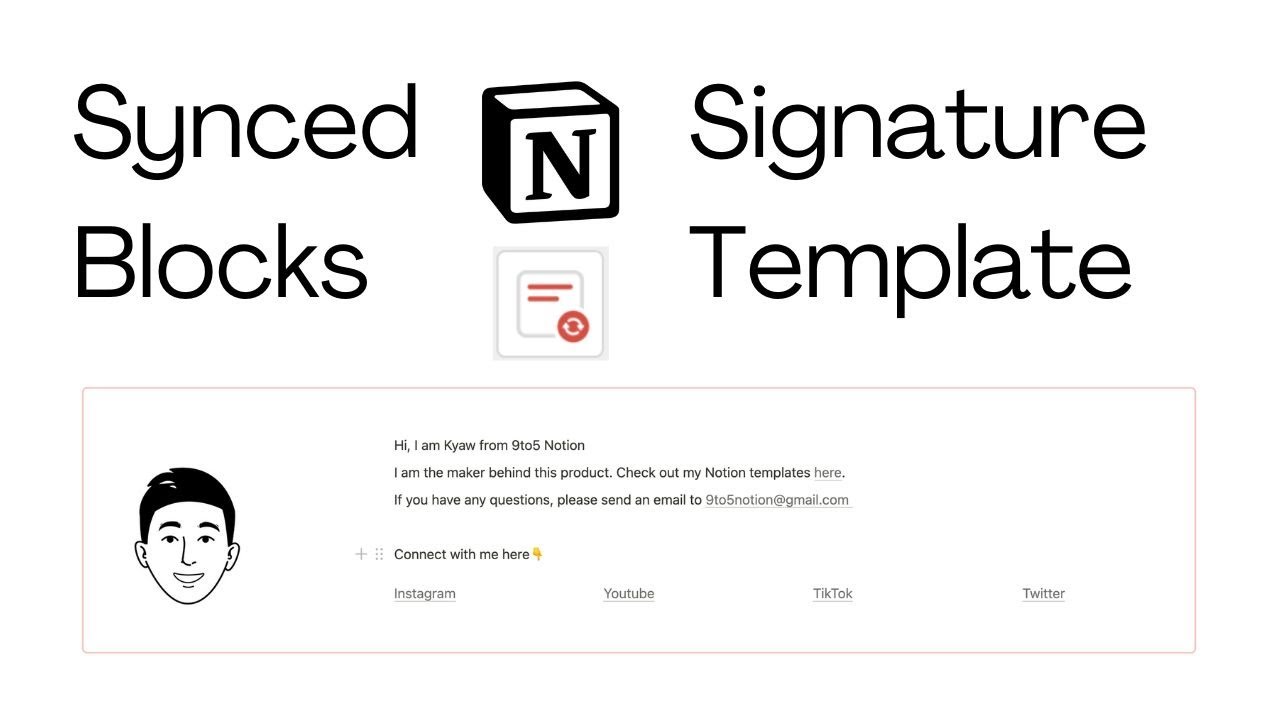 NOTION SYNCED BLOCKS: How to Create Your Signature In Notion - YouTube