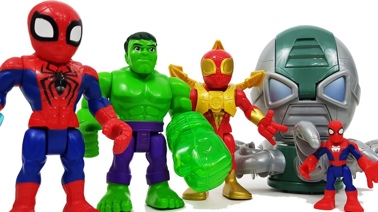 Iron Spider, Hulk vs Thanos, Octo-Mech Battle! Avengers Go~! Spider-Man ...