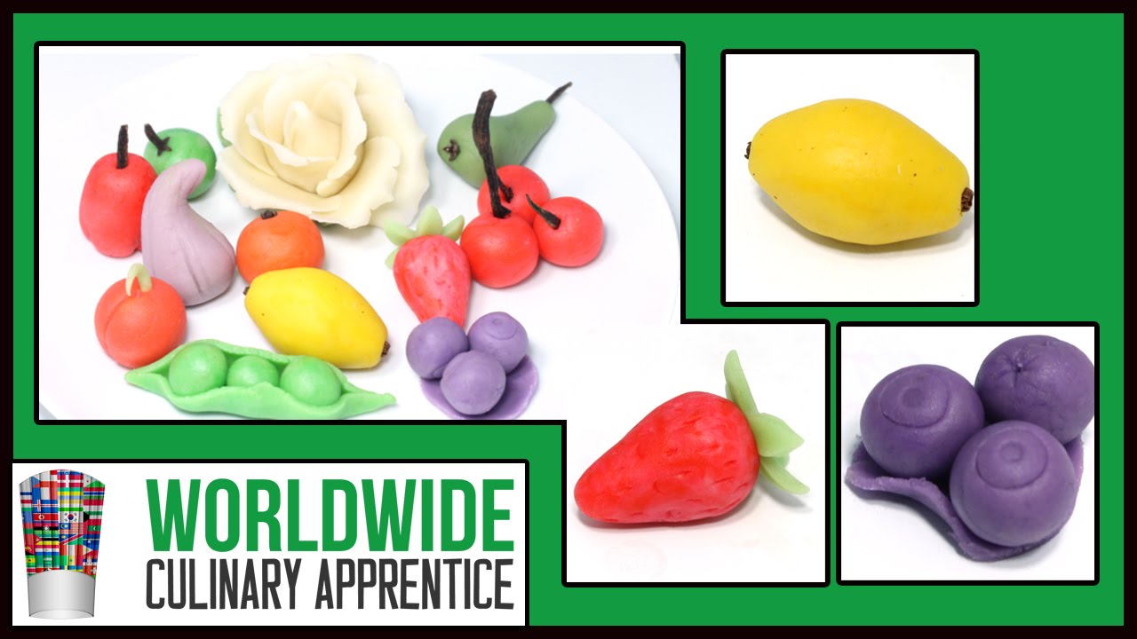 Marzipan - Lemon - Strawberry - Blueberries - Marzipan Fruits ...