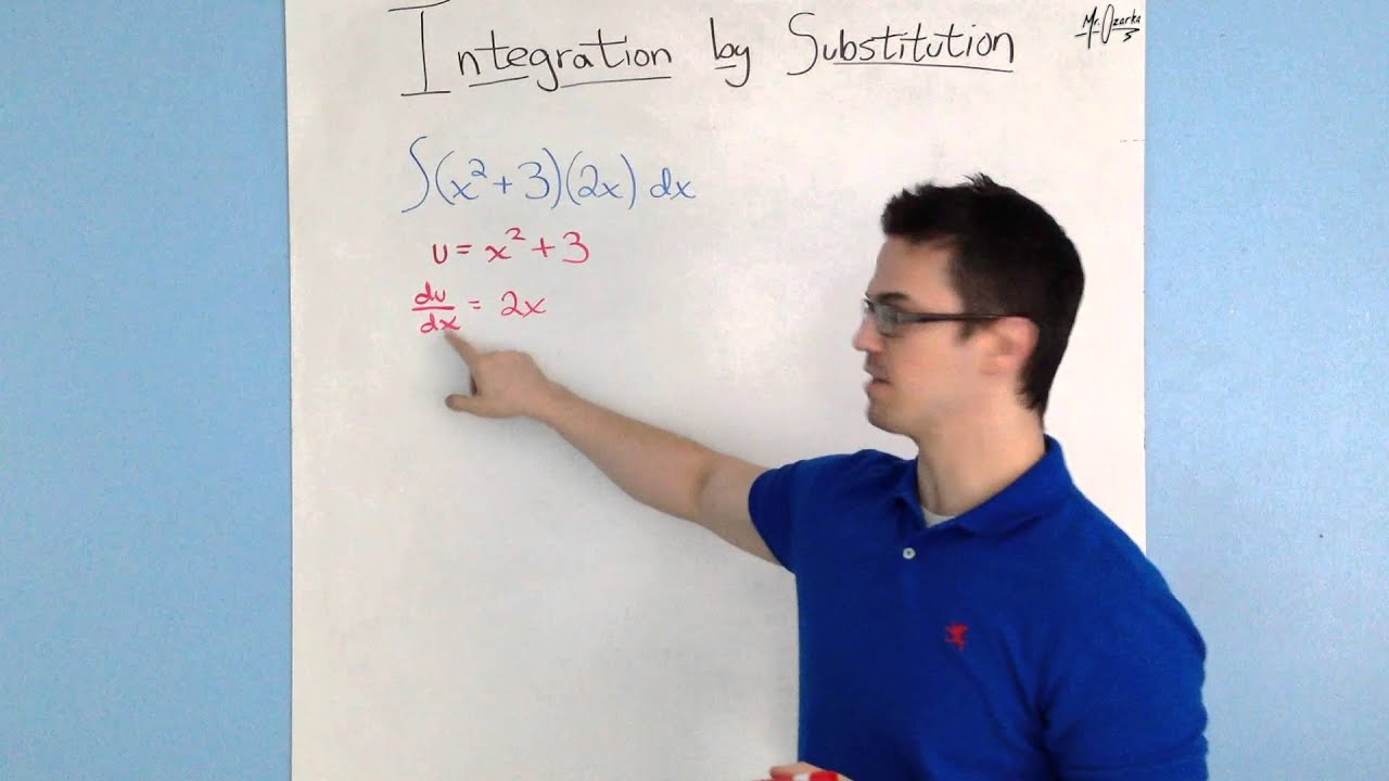 Integration by Substitution (example problem 1 of 3) - YouTube