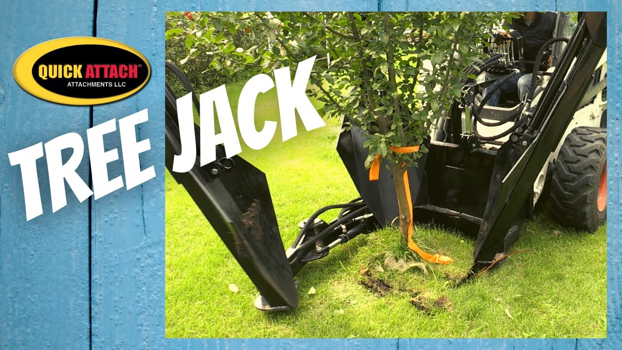 Quick Attach® Tree Jack™ Skid Steer Tree Spade Attachment in action ...