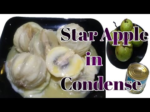 STAR APPLE in CONDENSE MILK|yummy|delecious fruits - YouTube