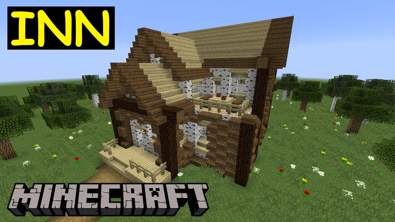How to build wooden Inn in Minecraft - YouTube
