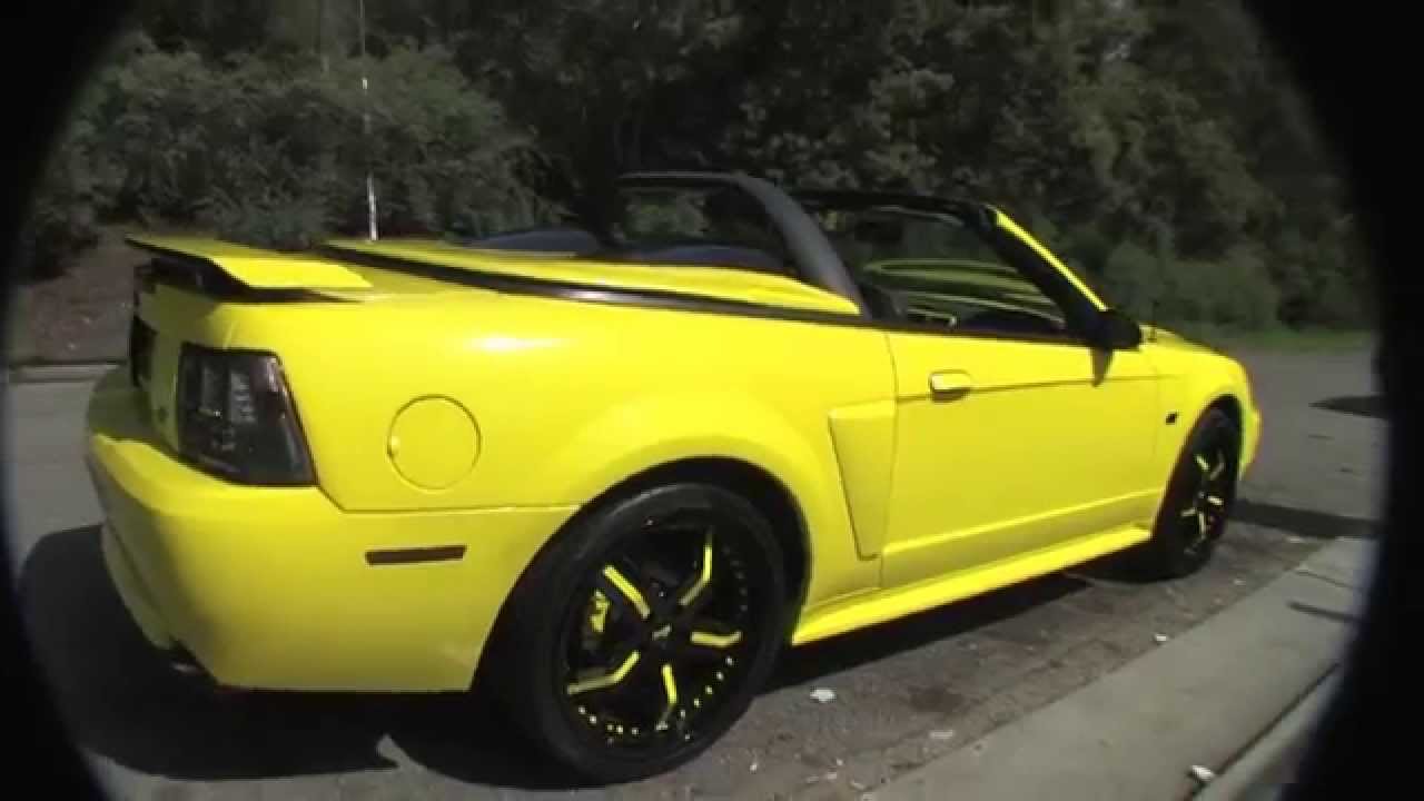 Blue 2 yellow Mustang Paint Job - YouTube