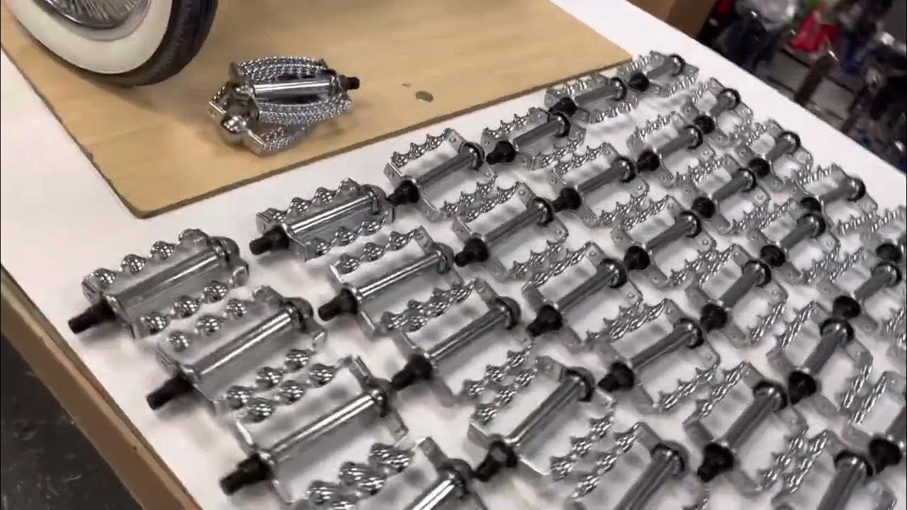 Lowrider Flat Twisted Pedals 12 In Chrome Lowrider Bike Parts Vulture Line Lowrider For