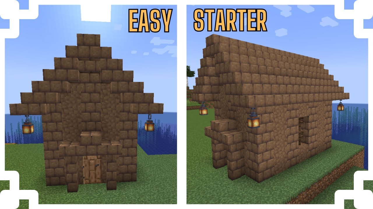 How To Build A Small Mud Brick Survival Starter House | Minecraft Easy ...