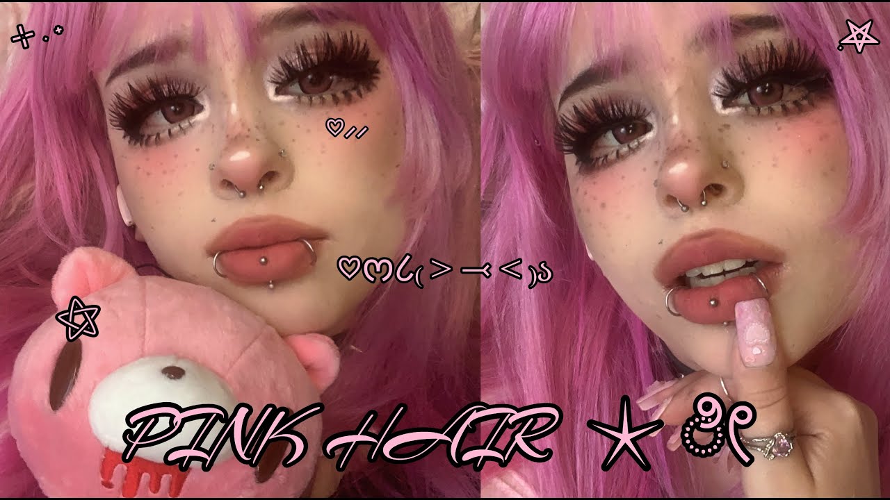 dyeing my hair pink ᐟᐟ☆ irresistible me hair extensions - YouTube