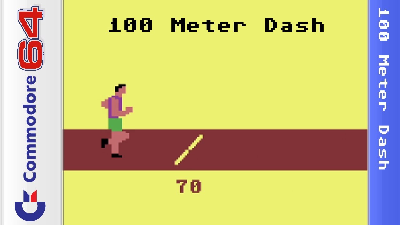 100 Meter Dash - Commodore 64 [Longplay] - YouTube