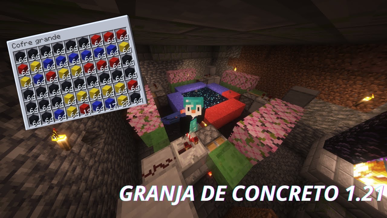 GRANJA de CONCRETO, ARENA, GRAVA, YUNQUES (DUPLICADOR) en MINECRAFT ...