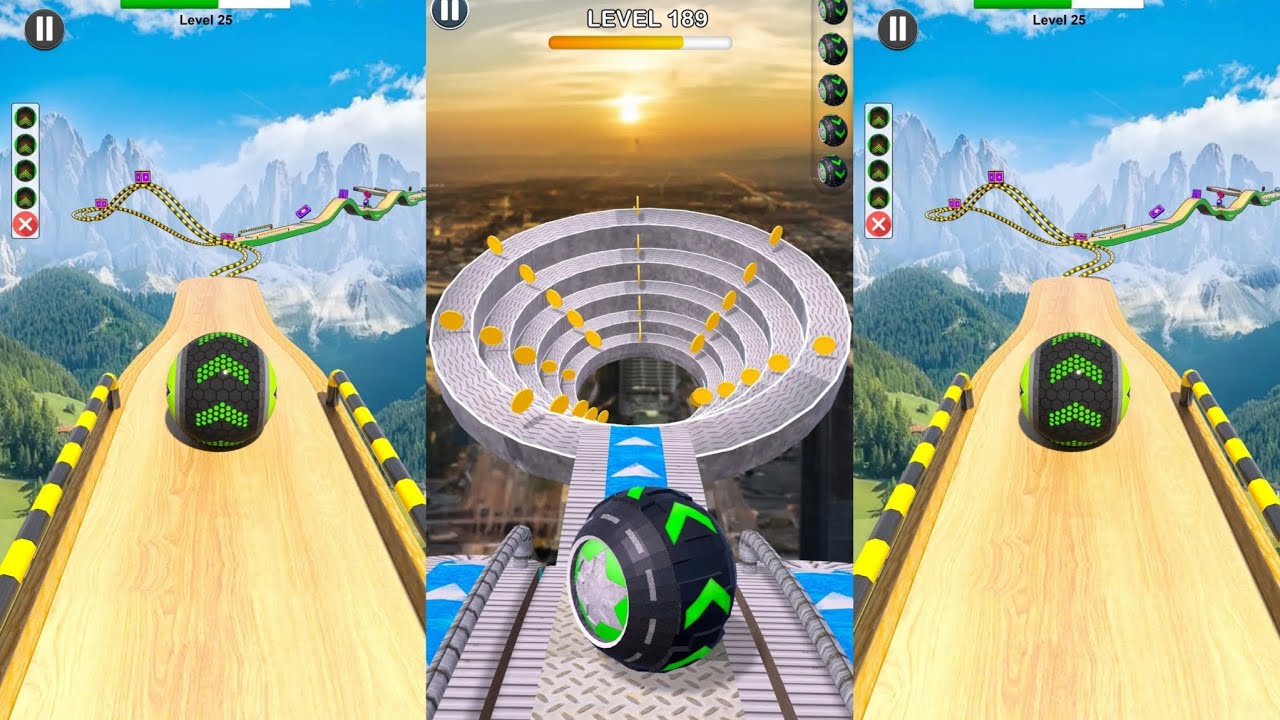 Sky Roll Ball Challenge Gameplay - YouTube