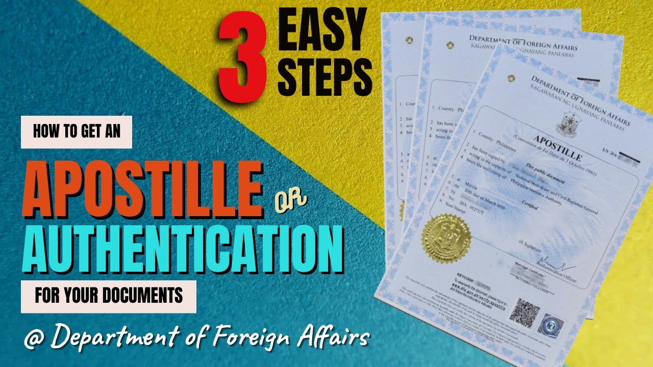 Paano magpa-apostille ng mga Dokumento sa DFA? #apostille #ofw # ...