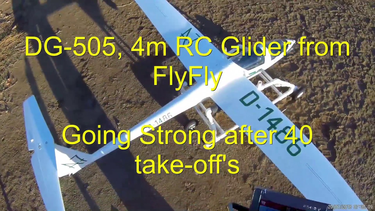 DG-505 RC Glider from FlyFly...going strong - YouTube