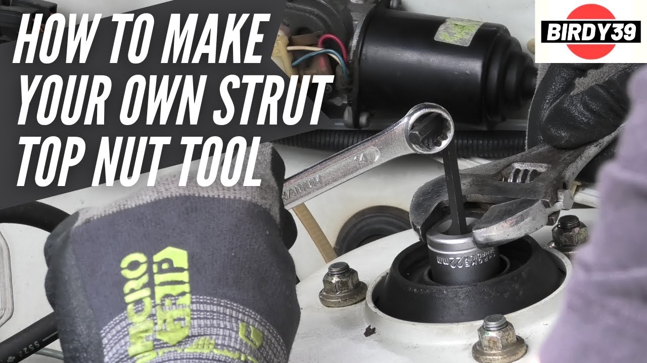 Homemade Strut Top Nut Tool - YouTube