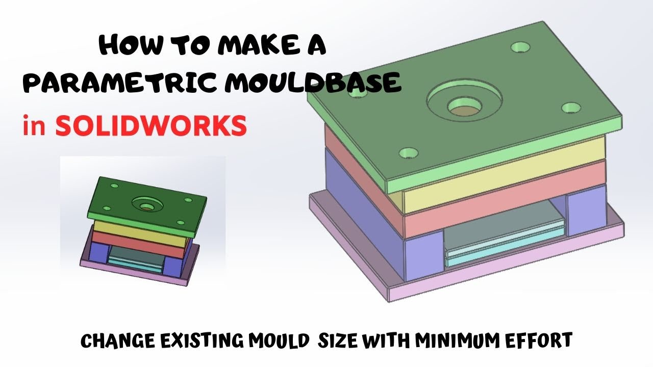 HOW TO DESIGN A PARAMETRIC MOULDBASE IN SOLIDWORKS - YouTube