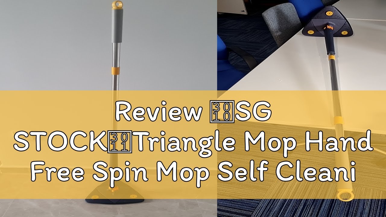 Review 【SG STOCK】Triangle Mop Hand Free Spin Mop Self Cleaning Mop Self ...