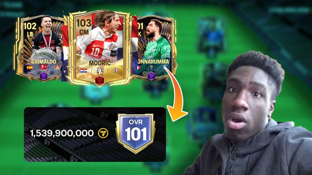 1.6 BILLION Coins Finally I Reached 101 OVR | Team Upgrade in FC Mobile ...