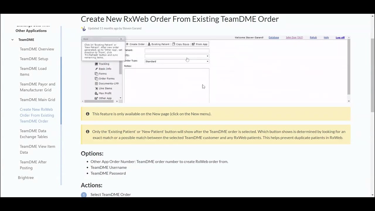 RxWeb 12D - TeamDME - New RxWeb Order From TeamDME Order - YouTube