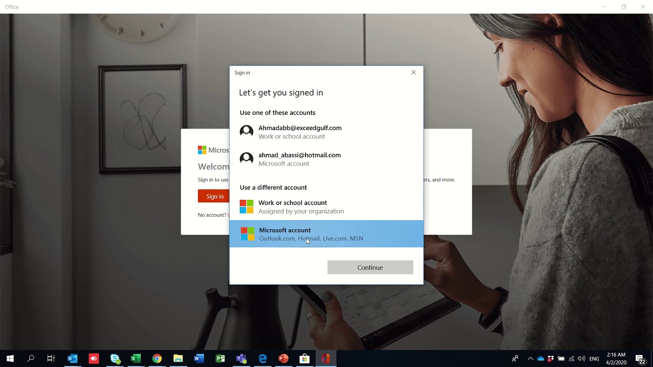 03 Launching Office App Using Personal Account - YouTube