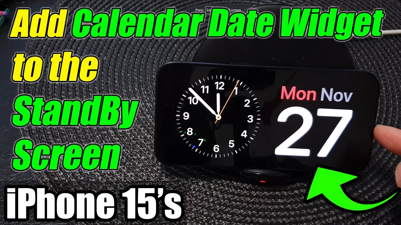 iPhone 15/15 Pro Max: How to Add Calendar Date Widget to the StandBy ...
