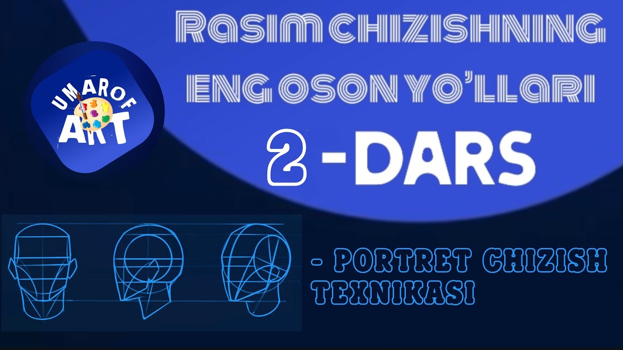 Rasm chizishning eng oson yo'llari: 2-dars - Portret chizish texnikasi ...