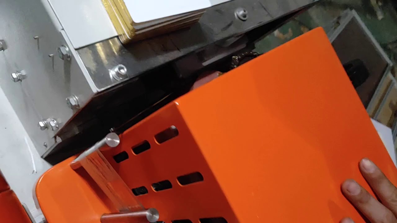 PVC card edge gilding machine - YouTube