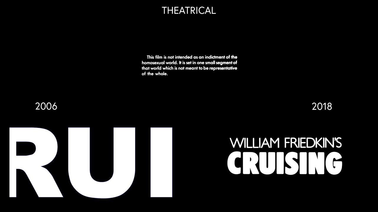 Cruising (1980) Arrow Theatrical 4K/2006 DVD/2018 Blu-ray Opening ...