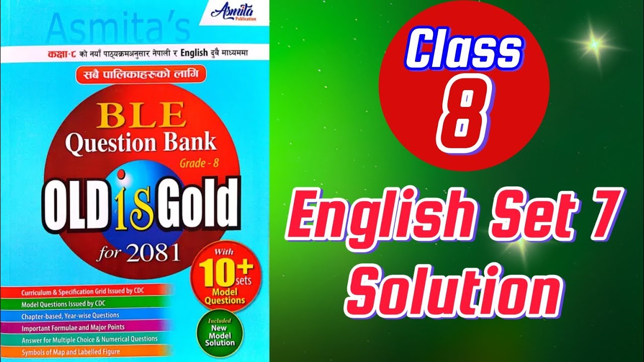Class 8 English Set 7 Solution I Asmita set book | Ashmita Tenset 👍 ...