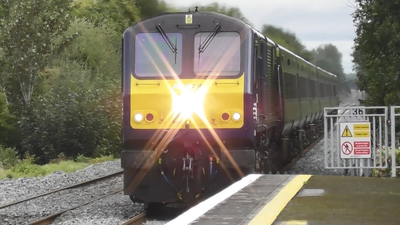 Irish Rail 201 Class Loco 216 on Mk4 Intercity Train - Monasterevin ...