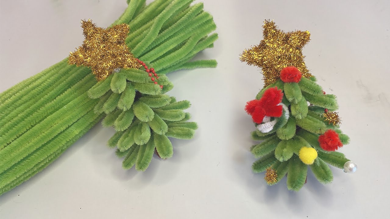 Christmas Tree Making Idea with Chenille Stems🎄DIY Christmas ...
