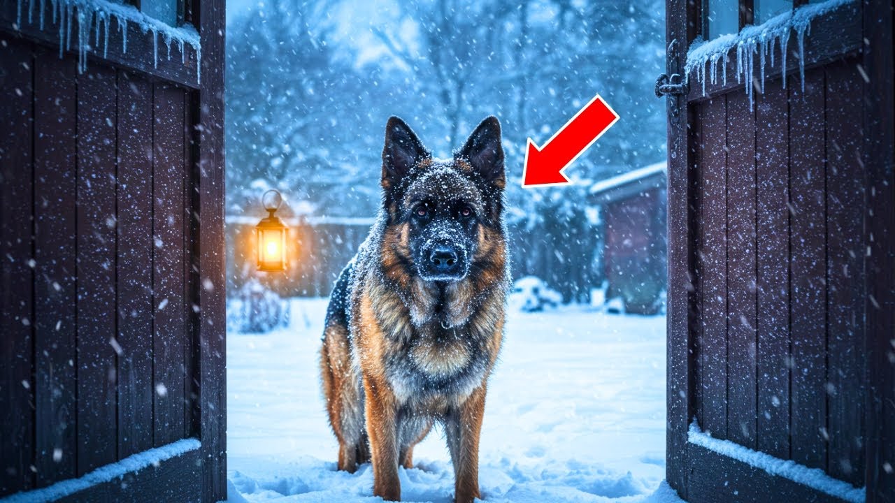 FROZEN DOG BEGS TO ENTER THE HOUSE. WOMAN IS SHOCKED BY WHAT HAPPENS ...