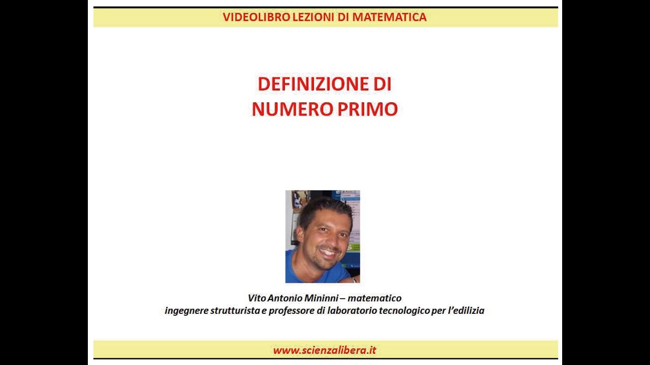 DEFINIZIONE DI NUMERO PRIMO - YouTube