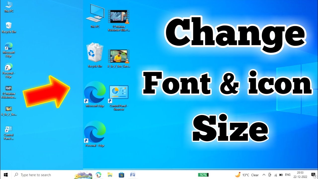 how to change icon size on windows 10 | how change desktop icon size ...