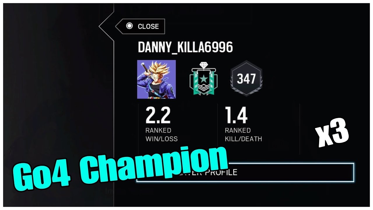 3x Go4 Champion - Rainbow Six Siege - YouTube