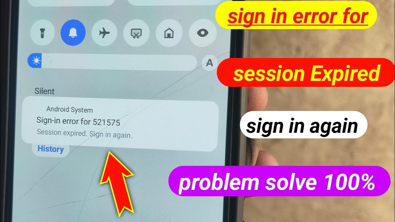 Sign In Error | Session Expired Sign In Again Problem Fix (Android ...